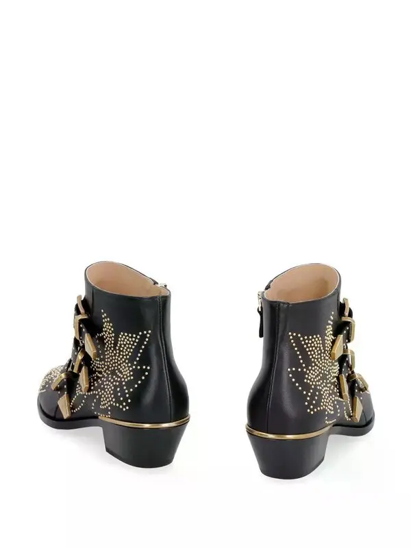 Chloé Susanna Studded Buckle Boots - Black