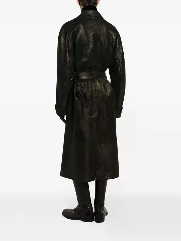Dolce & Gabbana Belted Leather Coat