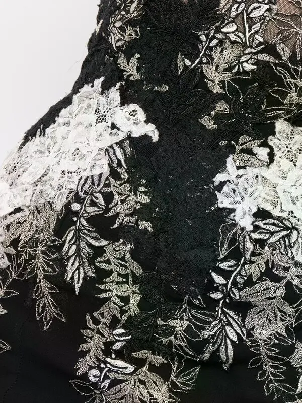 SAIID KOBEISY Fitted Floral Lace-embroidered Gown