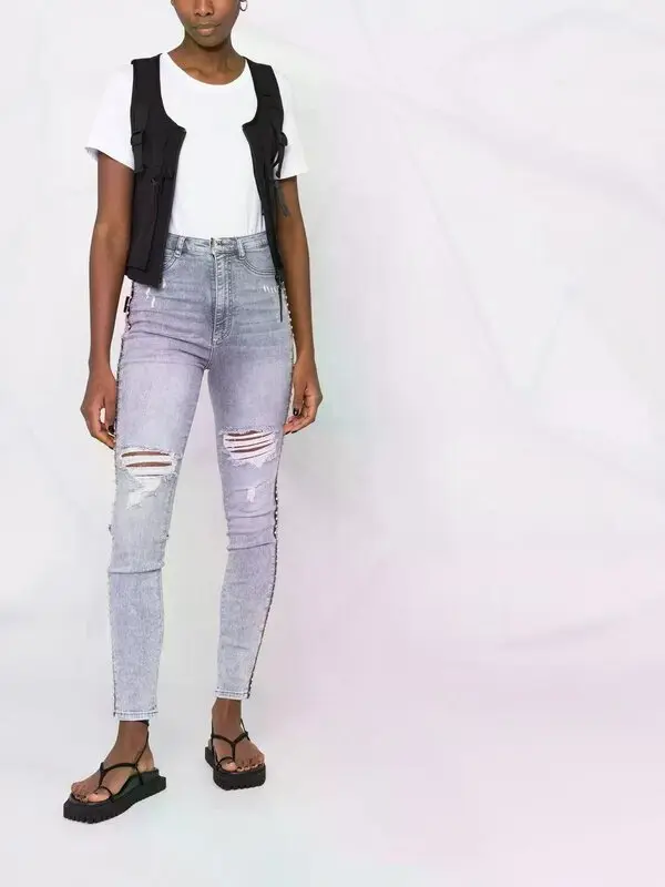 Philipp Plein Crystal-embellished Jeggings