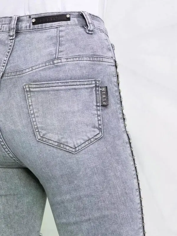 Philipp Plein Crystal-embellished Jeggings