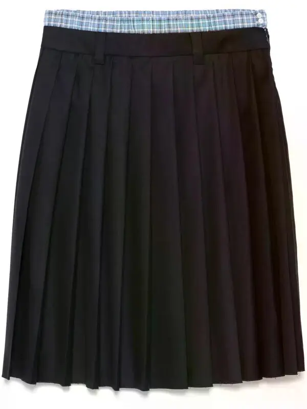 Miu Miu Pleated Batavia Midi Skirt