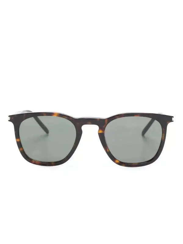 Saint Laurent Tortoiseshell Square-frame Sunglasses - Brown