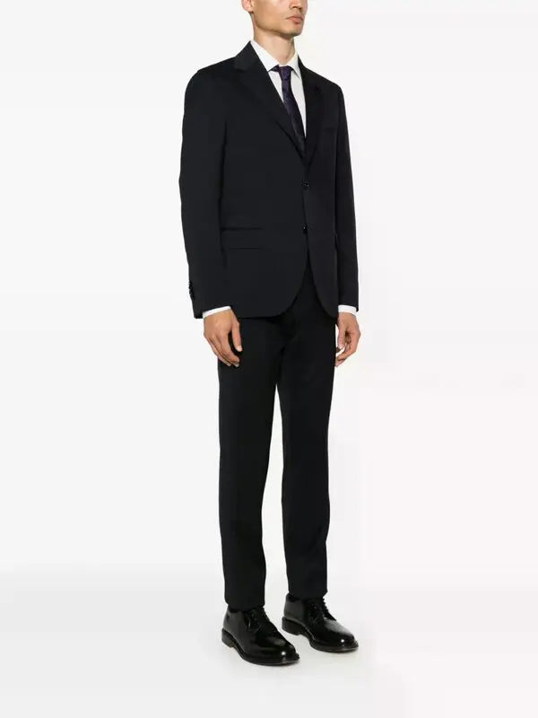 LARDINI Brooch-detail Suit - Blue