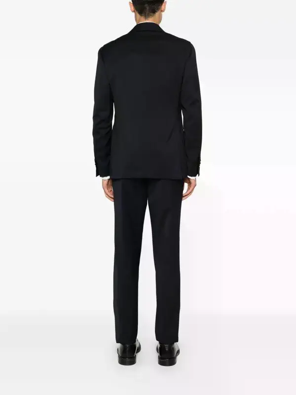 LARDINI Brooch-detail Suit - Blue