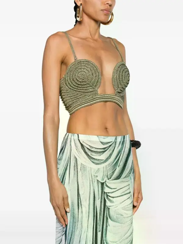 Cult Gaia Viviana Crochet Bustier