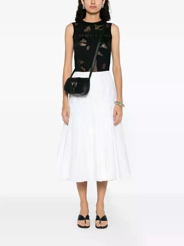 Alexander McQueen Logo Jacquard Sleeveless Crew Neck Top