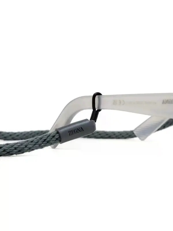 Zegna Oval-frame Sunglasses - Grey