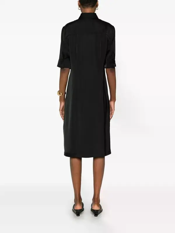 JIL SANDER Satin Midi Shirt Dress