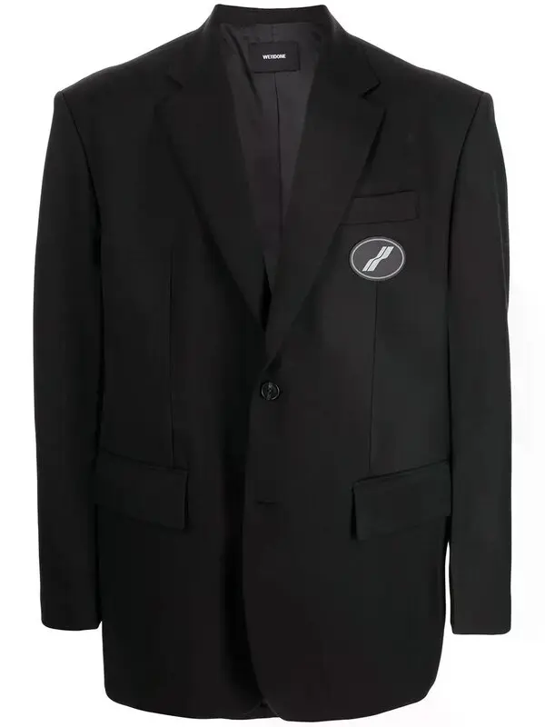 We11Done Oversized Suit Logo-patch Blazer