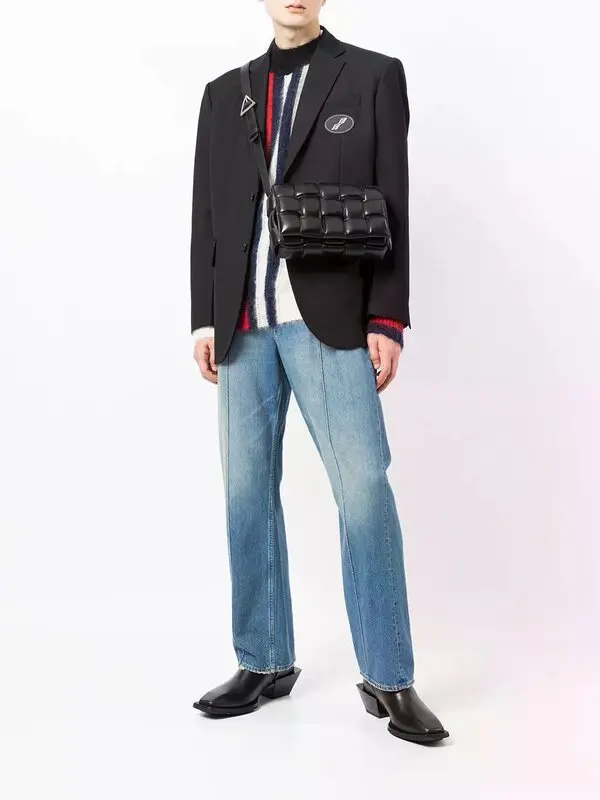 We11Done Oversized Suit Logo-patch Blazer