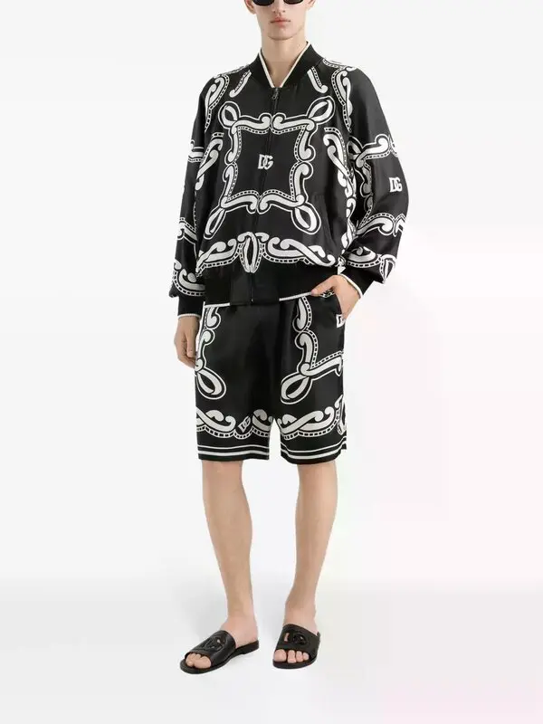 Dolce & Gabbana Bandana-print Shorts - Black