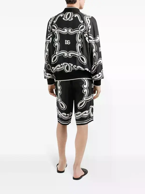 Dolce & Gabbana Bandana-print Shorts - Black