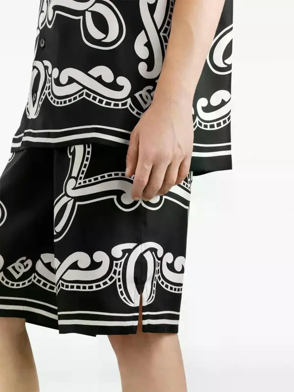 Dolce & Gabbana Bandana-print Shorts - Black