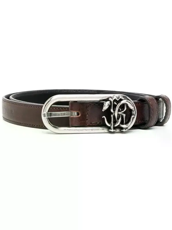 Roberto Cavalli Logo-buckle Leather Belt - Brown