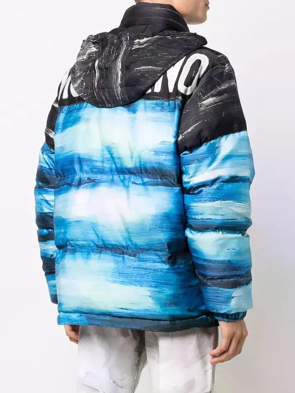 Moschino Faded-effect Logo Coat