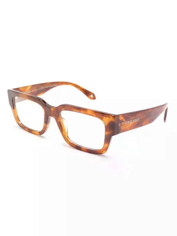 Giorgio Armani Tortoiseshell Rectangle-frame Glasses