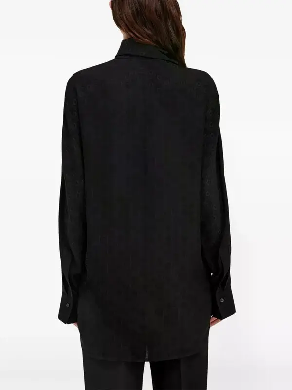 FERRAGAMO Sash-collar Silk Blouse