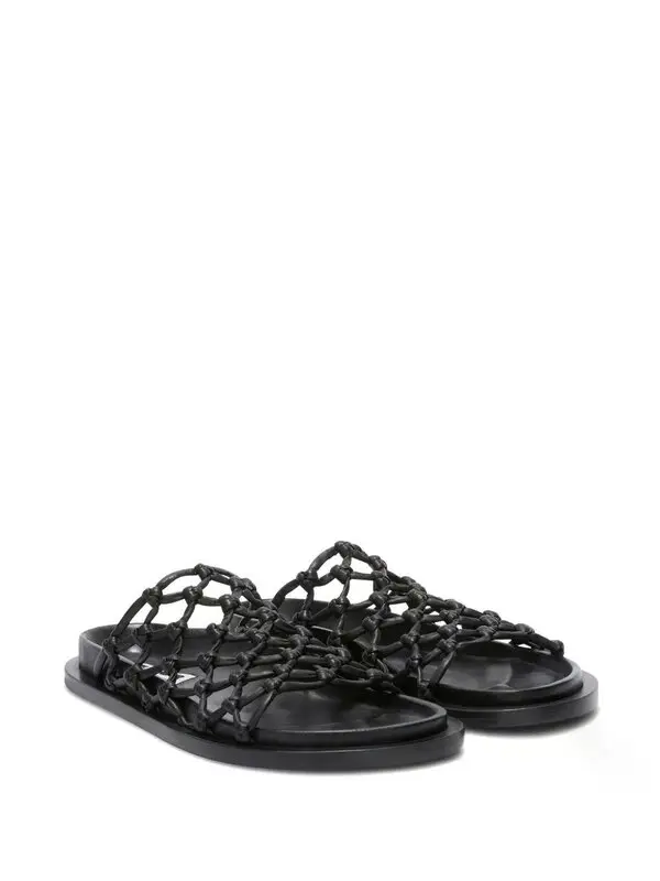 JIL SANDER Mesh Leather Sandals