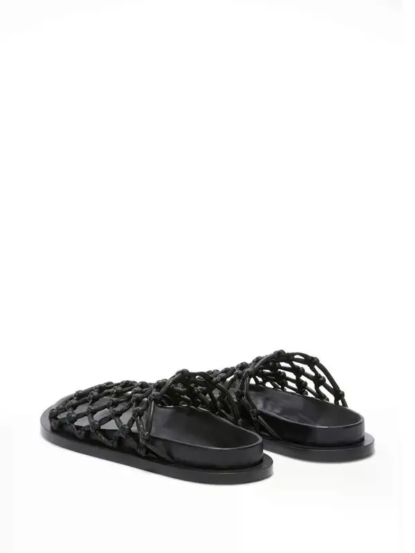 JIL SANDER Mesh Leather Sandals