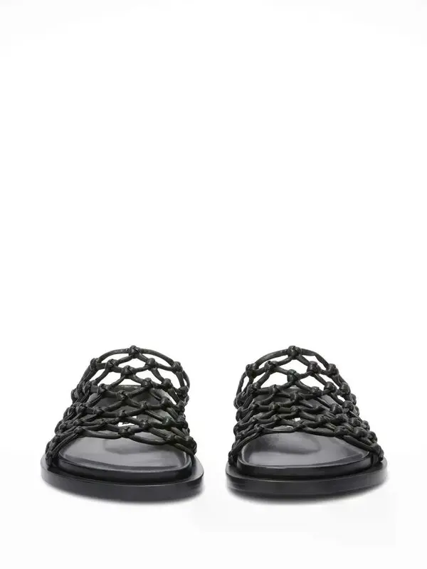 JIL SANDER Mesh Leather Sandals