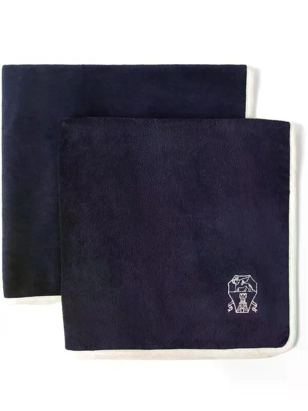 Brunello Cucinelli Terry-cloth Hand Towels - Blue