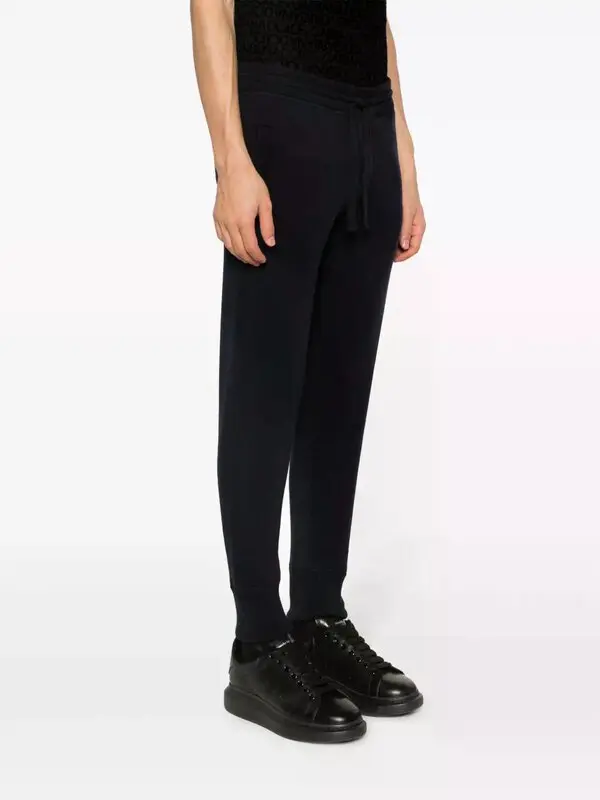 Dolce & Gabbana Logo-plaque Knitted Track Pants - Blue
