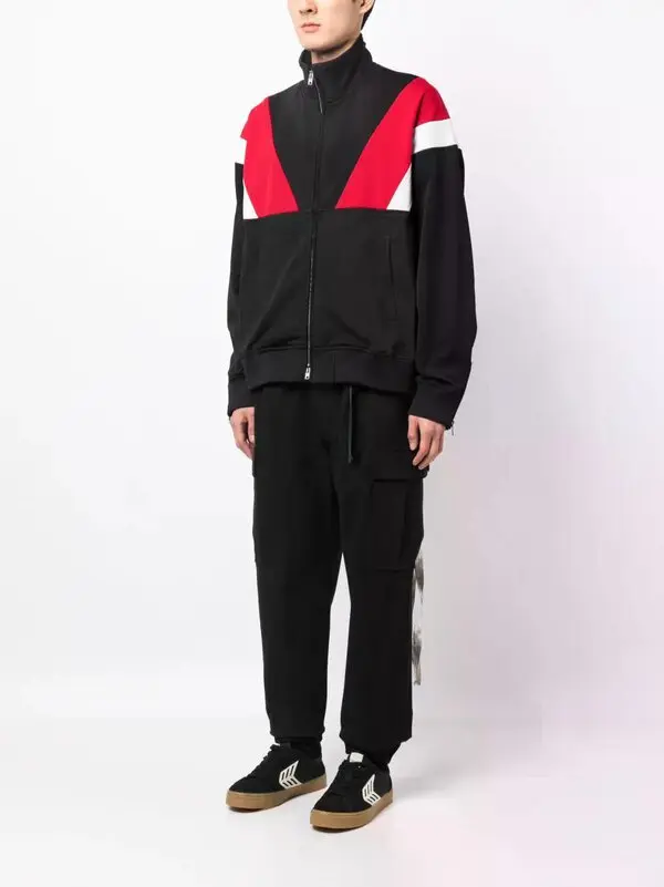 MASTERMIND WORLD Embroidered-logo Colour-block Jacket