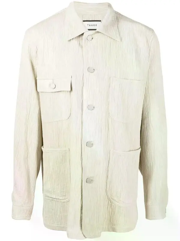 TAAKK Textured-effect Shirt Jacket - Neutrals