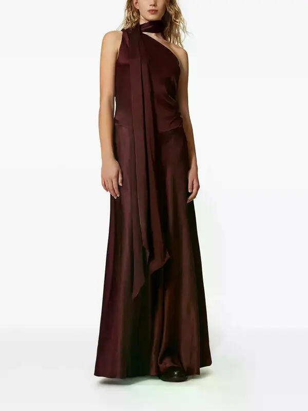 TWINSET One-shoulder Satin Dress