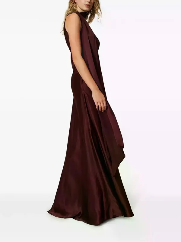 TWINSET One-shoulder Satin Dress