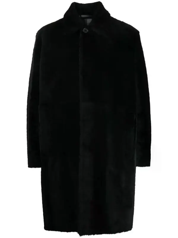 Paul Smith Single-breasted Leather Coat