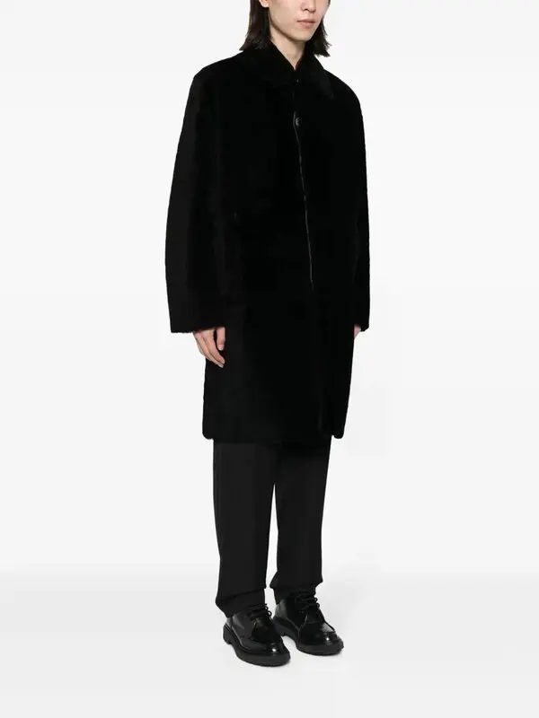 Paul Smith Single-breasted Leather Coat