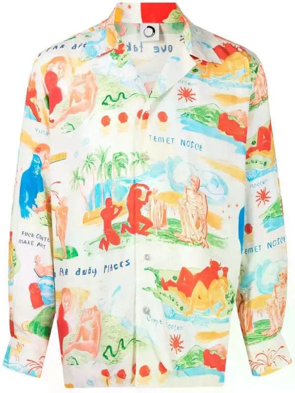 ENDLESS JOY Graphic-print Long-sleeve Shirt - Multicolour
