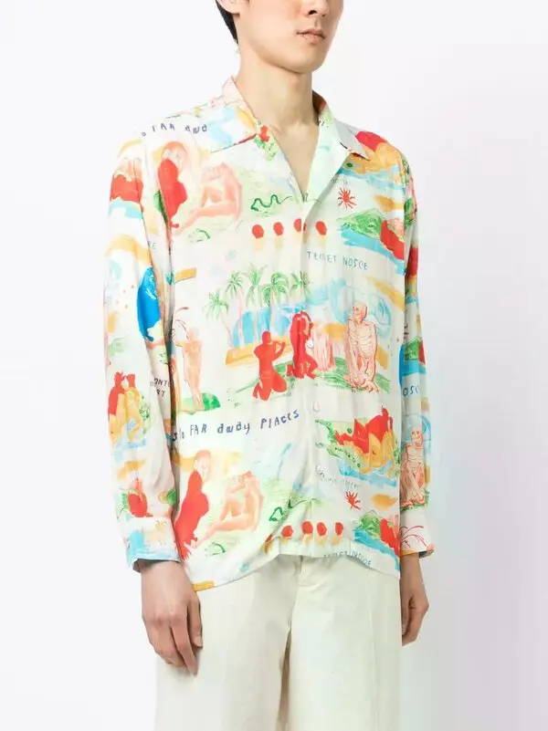 ENDLESS JOY Graphic-print Long-sleeve Shirt - Multicolour