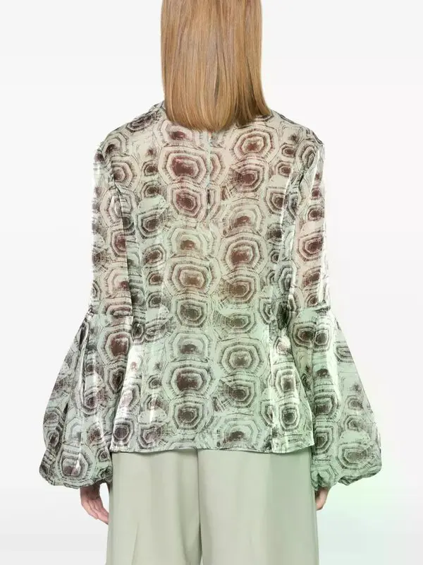 GENNY Organza Turtle Print Blouse