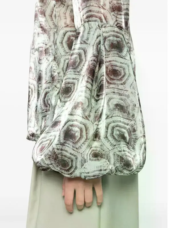 GENNY Organza Turtle Print Blouse