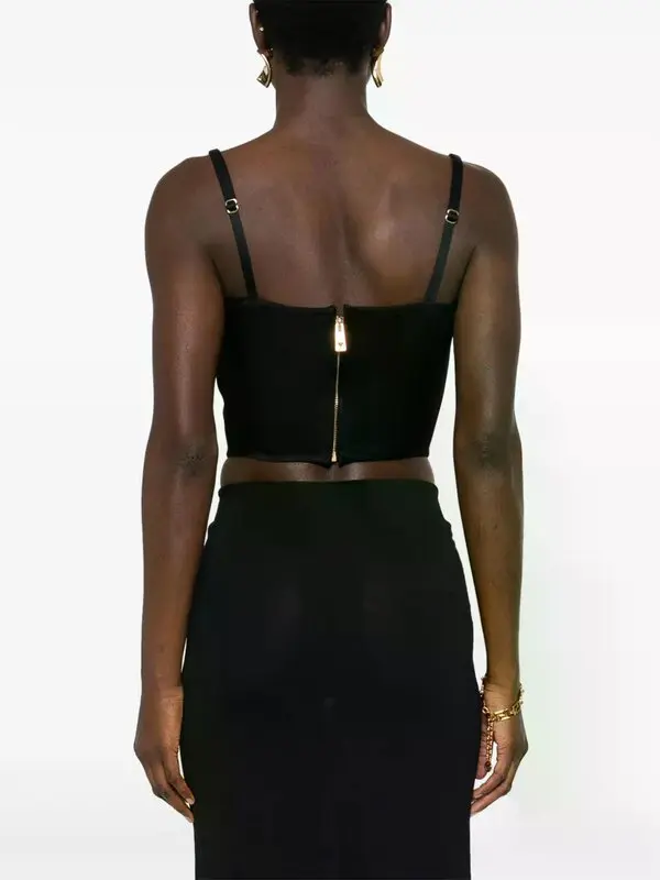 Versace Medusa '95 Satin Corset Top - Black