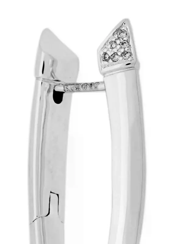 SHAUN LEANE Sabre Diamond Crossover Earrings - Silver