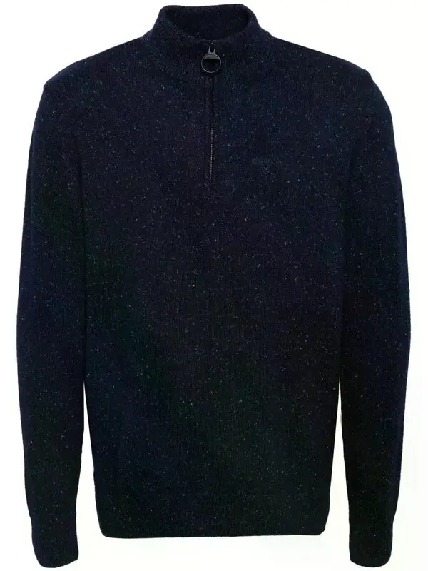 Barbour Essential Tisbury Half-zip Jumper - Blue