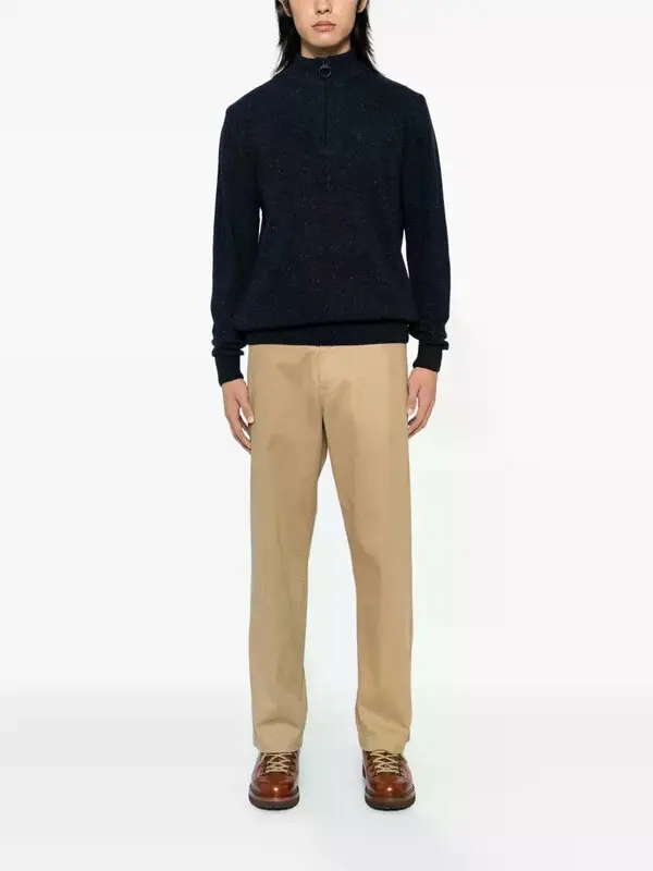 Barbour Essential Tisbury Half-zip Jumper - Blue