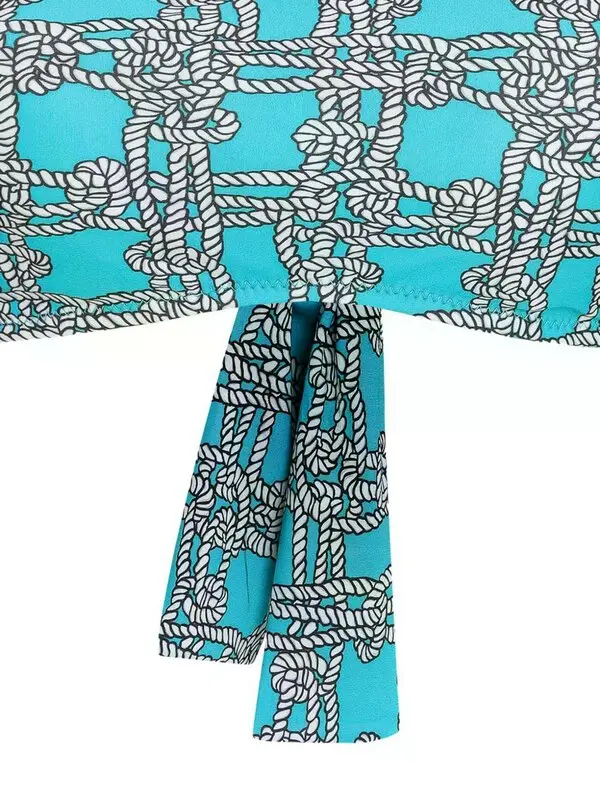 AMIR SLAMA Graphic Print Strapless Bikini