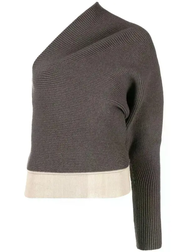 Rick Owens One-shoulder Ribbed-knit Jumper