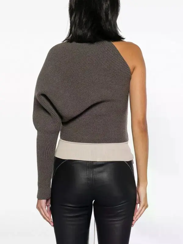 Rick Owens One-shoulder Ribbed-knit Jumper