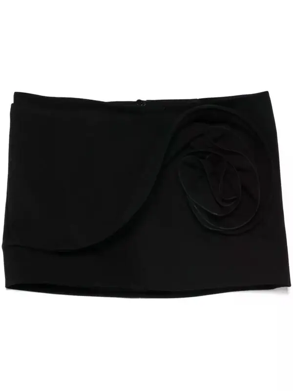 Magda Butrym Rose-appliqué Mini Skirt