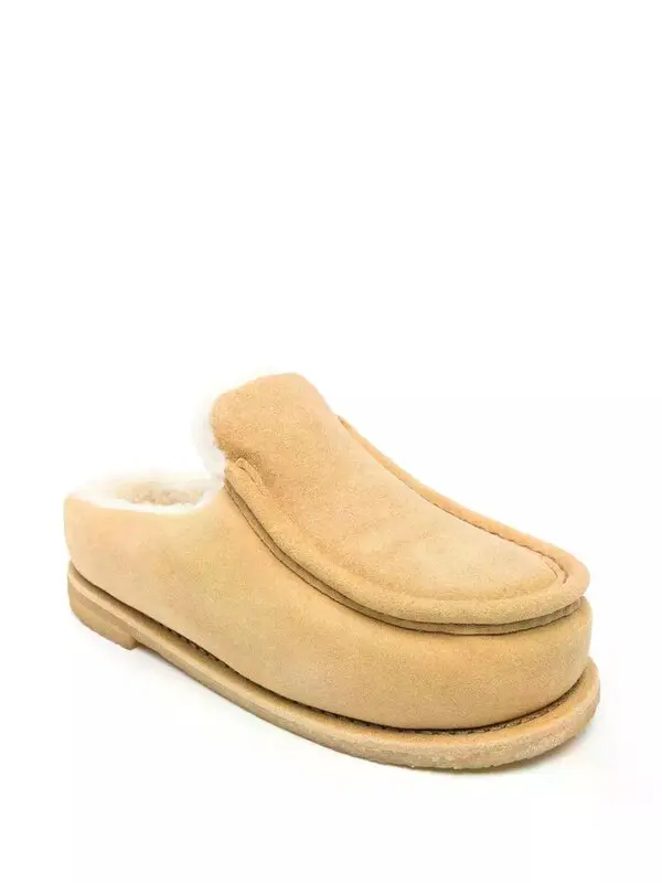 JW Anderson Suede Mules With Shearling Lining