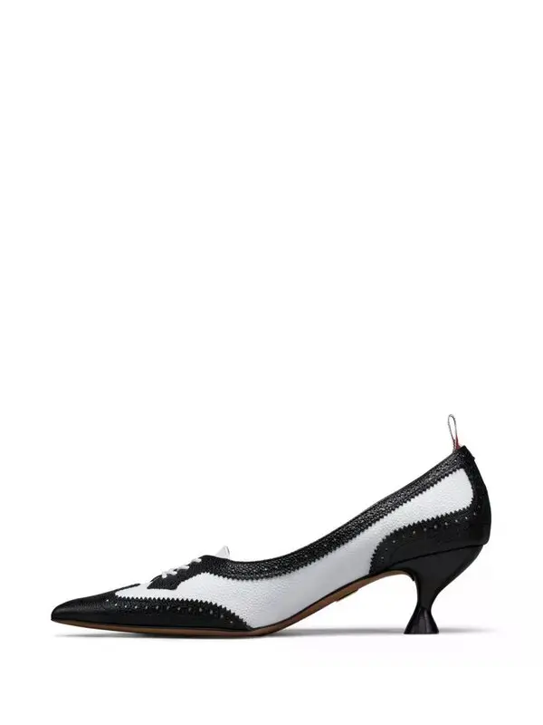 Thom Browne Pebble Grain Wingtip Pumps 50mm - Black