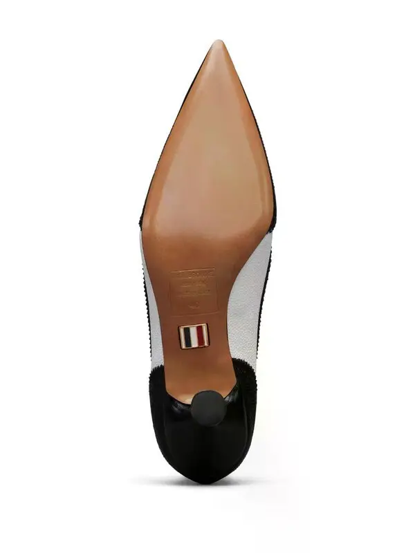 Thom Browne Pebble Grain Wingtip Pumps 50mm - Black