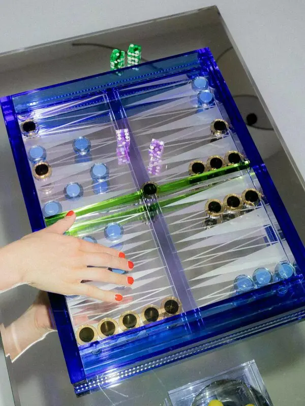 REFLECTIONS COPENHAGEN Crystal Backgammon Set