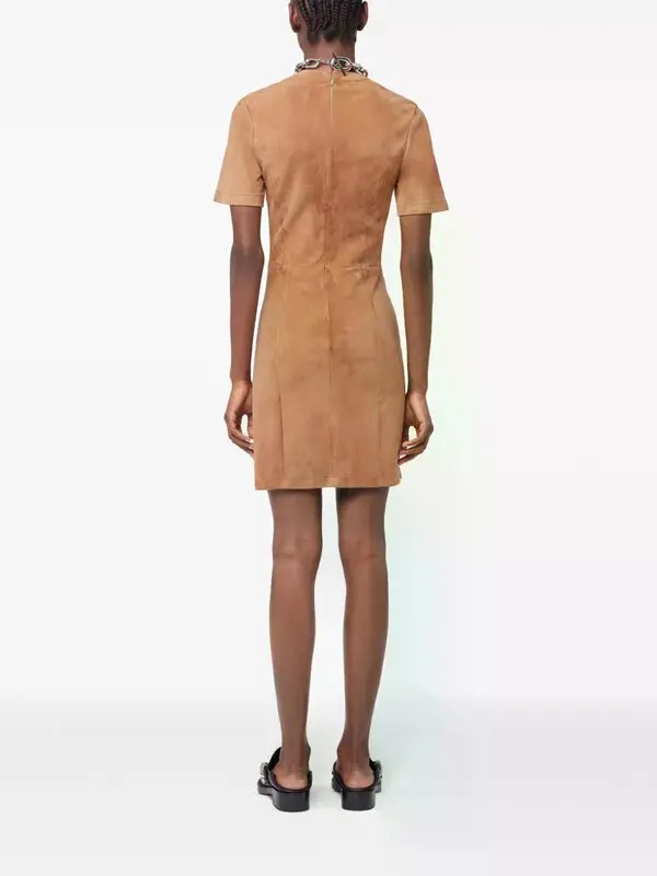 Rabanne Gathered Mini Dress - Brown